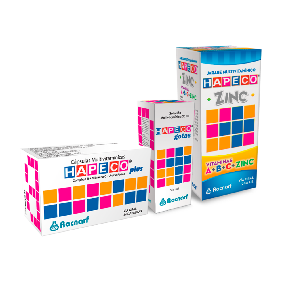 Multivitamínicos Hapeco | Rocnarf - Calidad y bienestar en cada medicamento